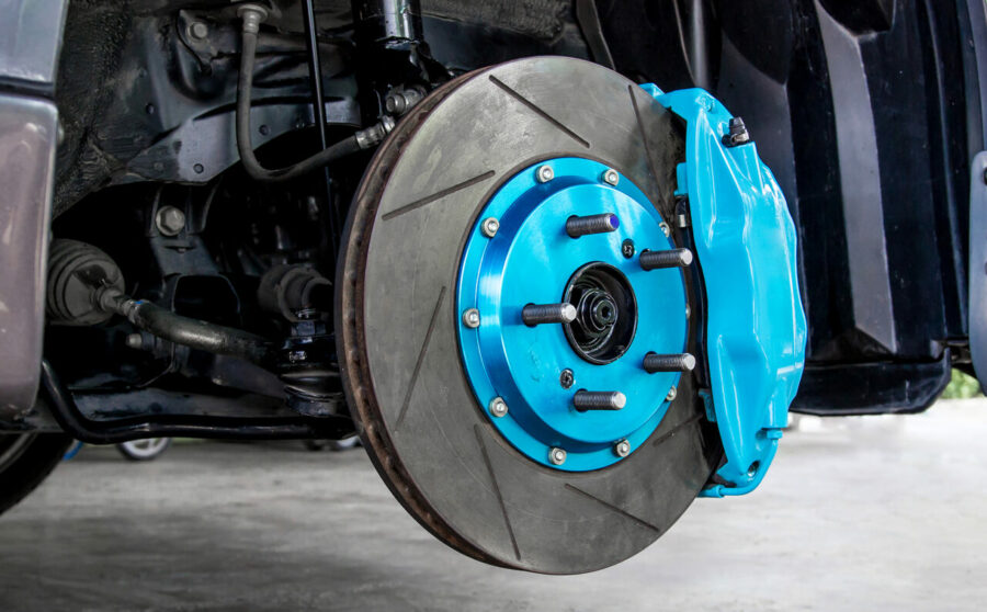 Close Up Brake Disk Caliper And Cylinder Of Caliper For Car Chec ...